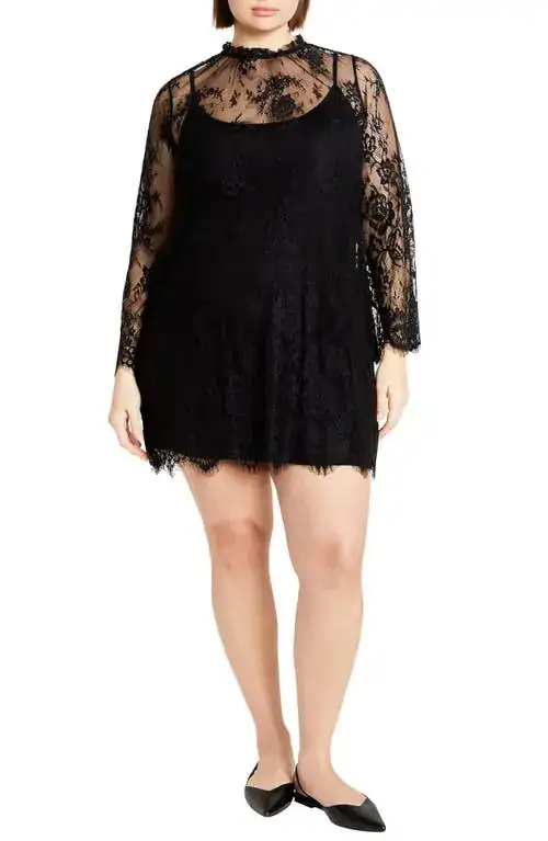 lace slip dress brown Marilyn Lace Silk Slip Dress Warm Grey Warm Grey Steeple Grey / L main image 0