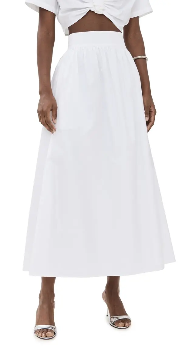 DE LORETA Ariadna Maxi Skirt - White