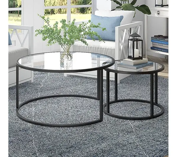 HUDSON&CANAL Watson Round Nested Coffee Table