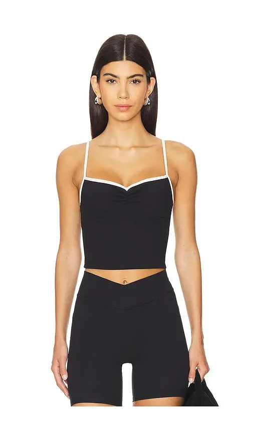 437 The Ballet Tank Top - Black & Crã¨me