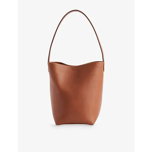 THE ROW N/s Park Small Leather Tote Bag - Dark Cuir