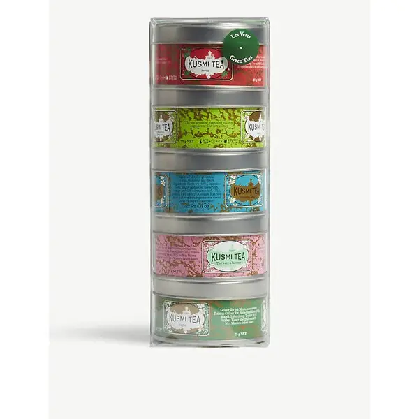 KUSMI TEA Green Teas Miniature Sampler Set 5 X 25g