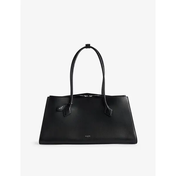 Alaïa Le Teckel Shiny-grained Leather Tote Bag - Noir