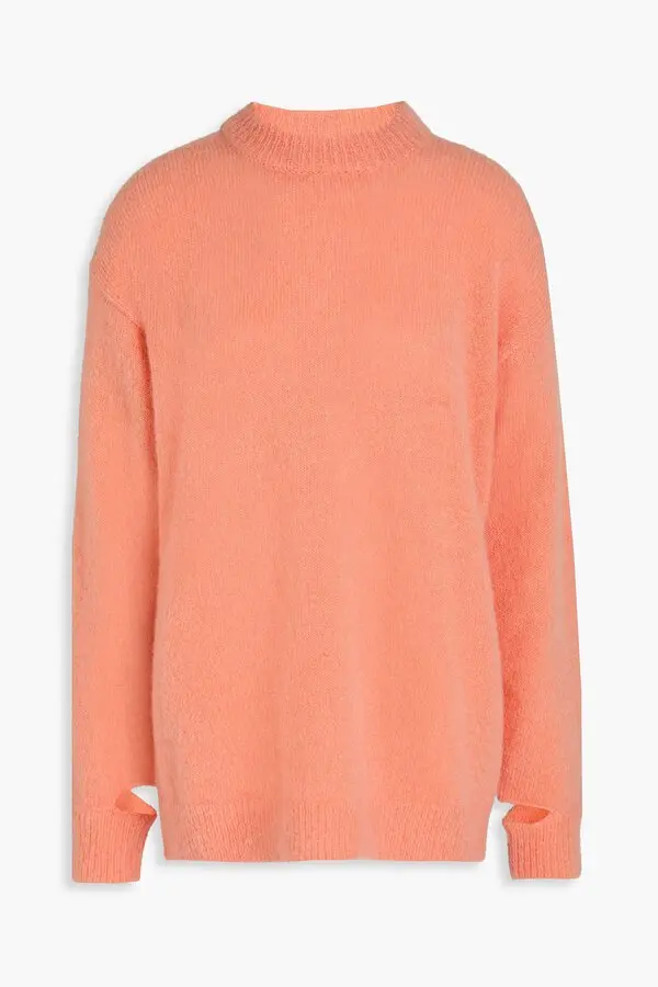 Tibi Cutout Mohair-blend Sweater