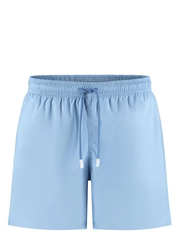 Fedeli Logo-patch Swim Shorts - Blue