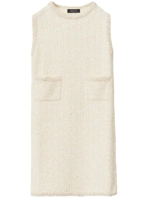 Fabiana Filippi Tweed Mini Dress - White