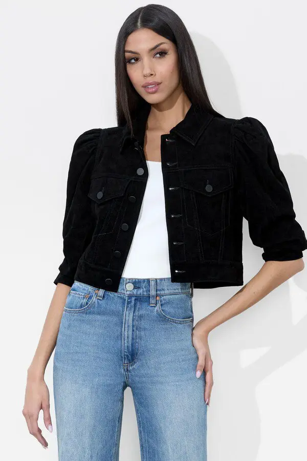 Alice + Olivia Lana Suede Jacket
