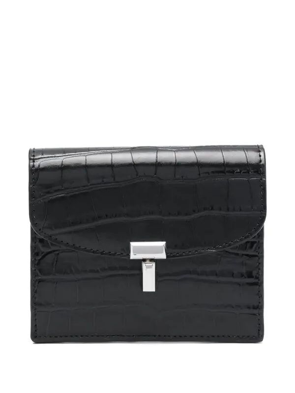 TOTÊME T-lock Leather Card Holder - Black