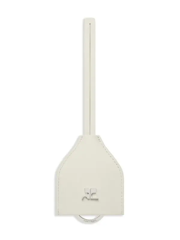 COURREGES Leather Keyring - White
