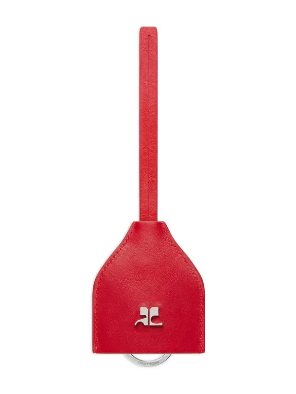 COURREGES Logo-plaque Keyring - Red