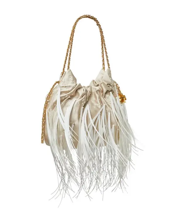 Tory Burch Fleming Mini Hobo Bag - Stone