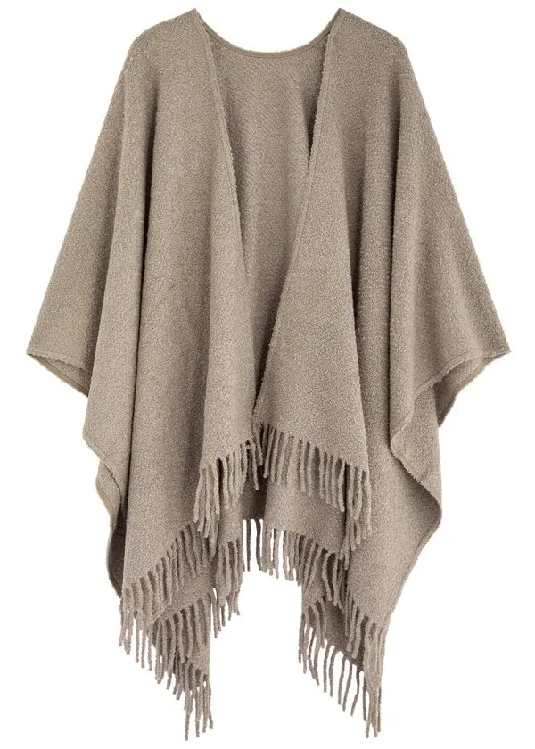 Eileen Fisher Bouclé Alpaca-blend Shawl - Taupe