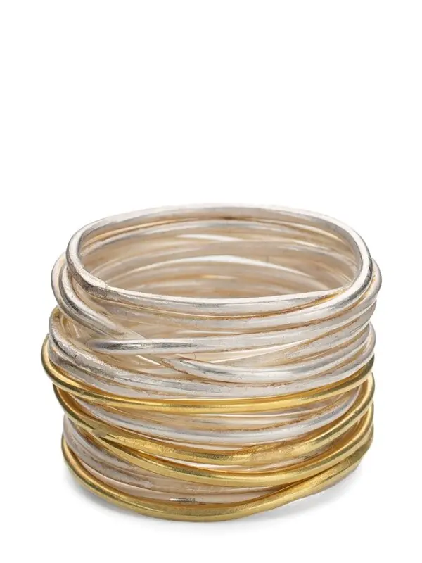 DISA ALLSOPP 18k Yellow And Sterling Silver Spaghetti Ring