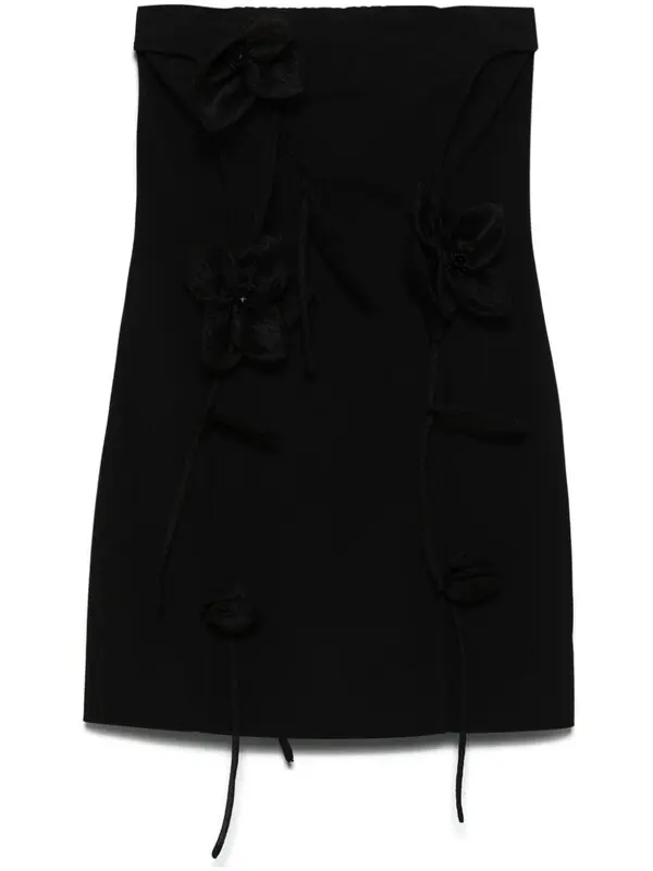 Remain Birger Christensen Rose-appliqué Tube Mini Dress