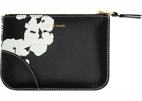 DENIM TEARS X Comme Des Garcos Cotton Wreath Zip Pouch