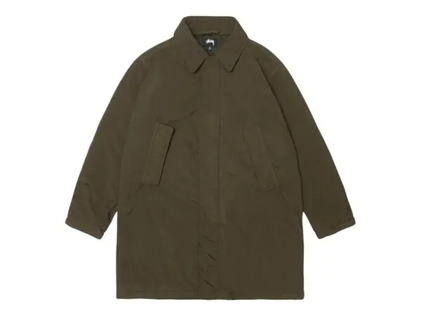 StÜssy Insulated Long Coat - Forest Green