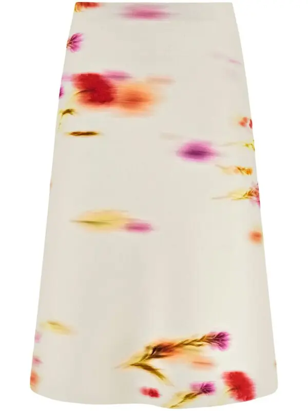 FERRAGAMO Blossom-print Skirt