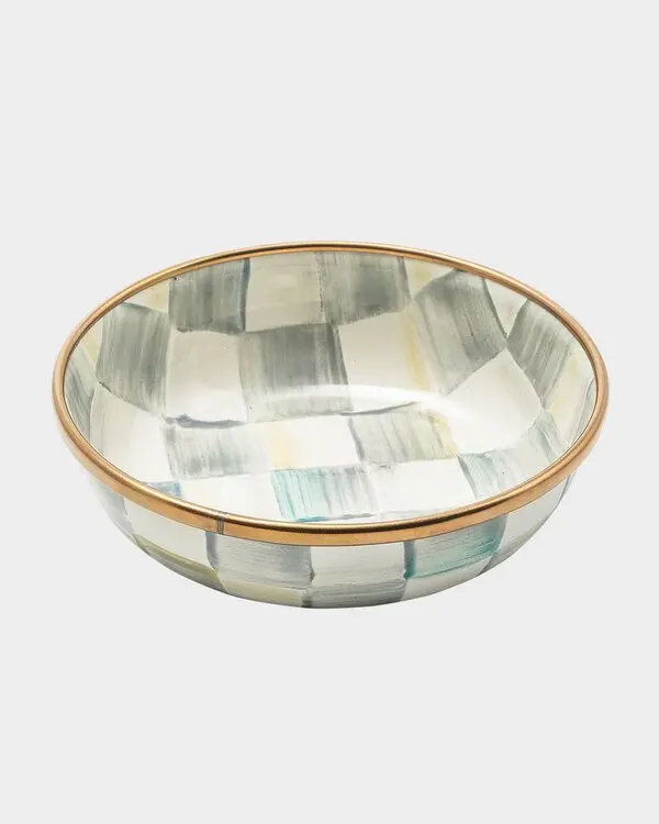 MACKENZIE-CHILDS Sterling Check Enamel Relish Dish - One-color
