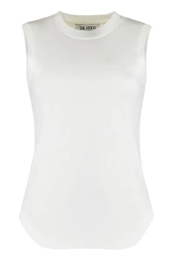 Attico Cotton Tank Top - White