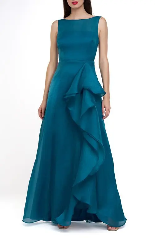 Js Collections Nikita Cascade Ruffle Organza Gown