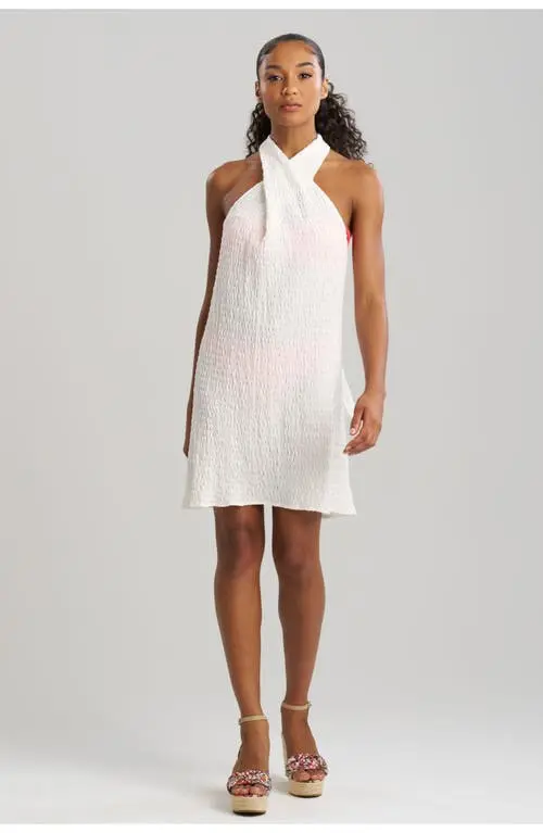 Natori Waves Mini Halter Dress - White
