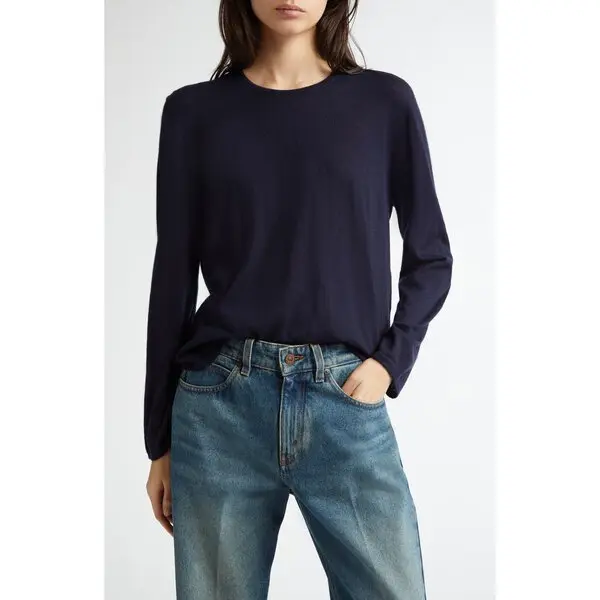 Johnstons Of Elgin Cashmere & Silk Crewneck Sweater