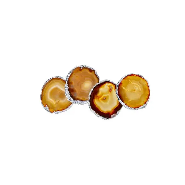 ANNA NEW YORK Lumino Set Of 4 Agate Coasters