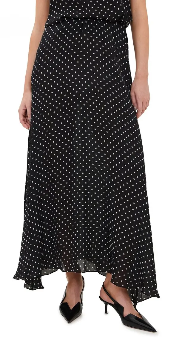 Wardrobe.NYC Flared Polka-dot Skirt