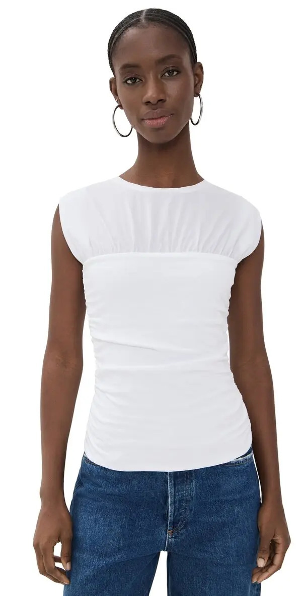 Buy Rag Bone Mica Banded Top White At 60% Off Editorialist