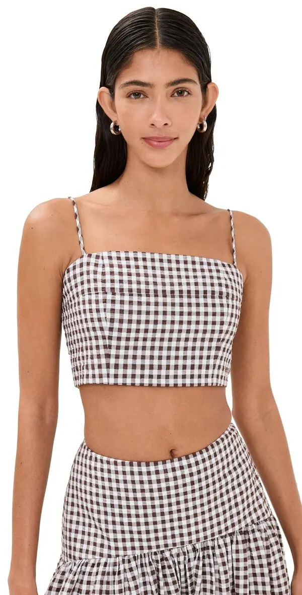 Staud Procida Checkered Top