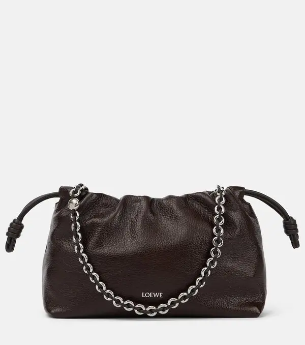 Loewe Flamenco Small Leather Clutch - Brown