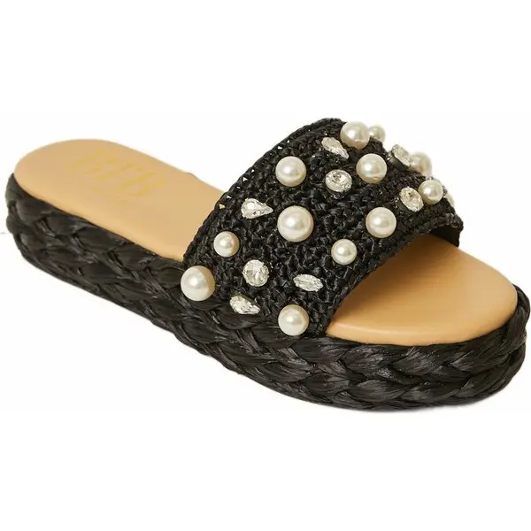 BTB LOS ANGELES Kota Crystal Espadrille Slide