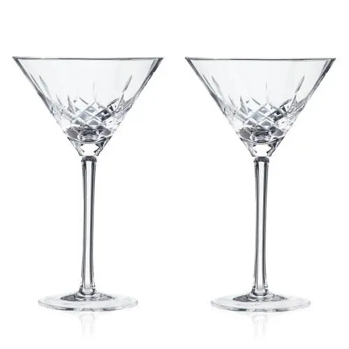 VISKI Admiral Crystal Martini Glasses Set Of 2