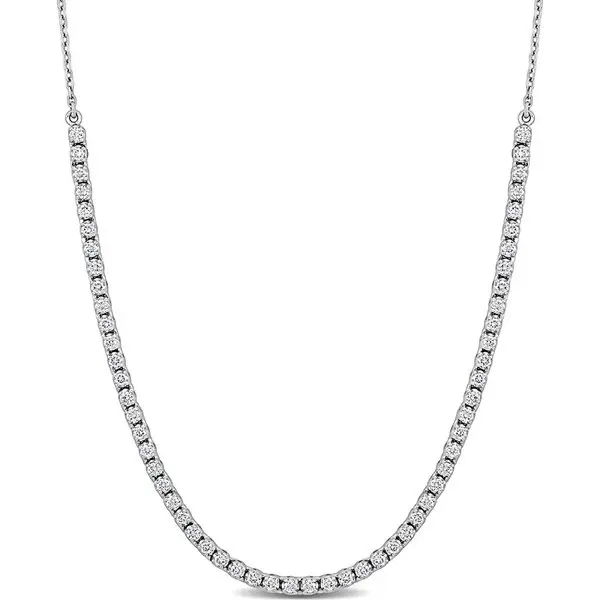 JULIANNA B. 1 1/5 Ct. T.w. Lab-grown Diamond Semi-tennis Necklace 14k - White Gold