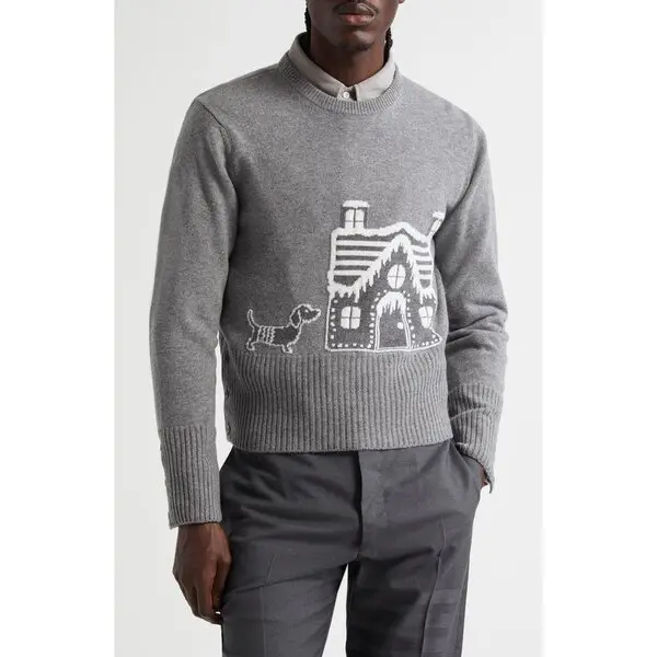 Thom Browne Holiday Scenery Virgin Wool Sweater