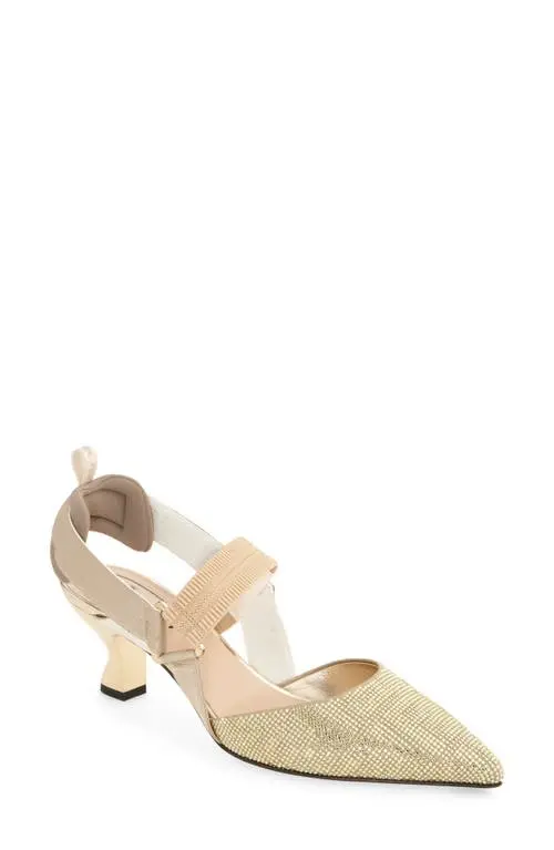 Fendi Colibri Crystal Embellished Pumps