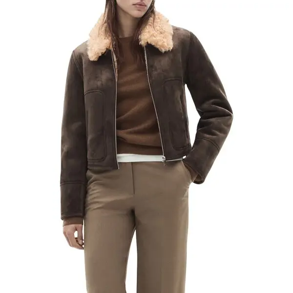 Mango Faux Shearling Jacket