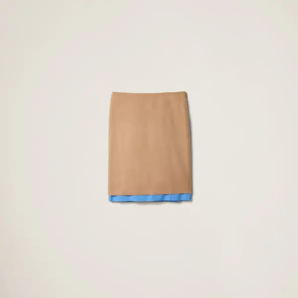 Miu Miu Camel-hair Midi-skirt - Camel Brown