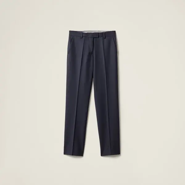 Miu Miu Gabardine Straight Leg Pants - Navy