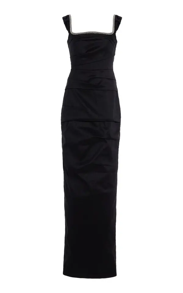 Rachel Gilbert Crystal-embellished Gown - Black