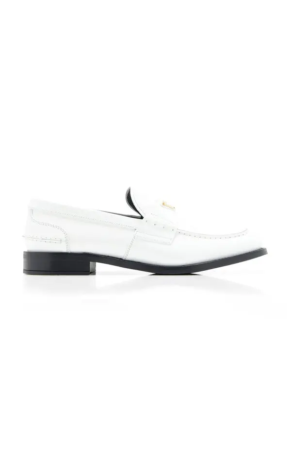 Prada Leather Loafers - White