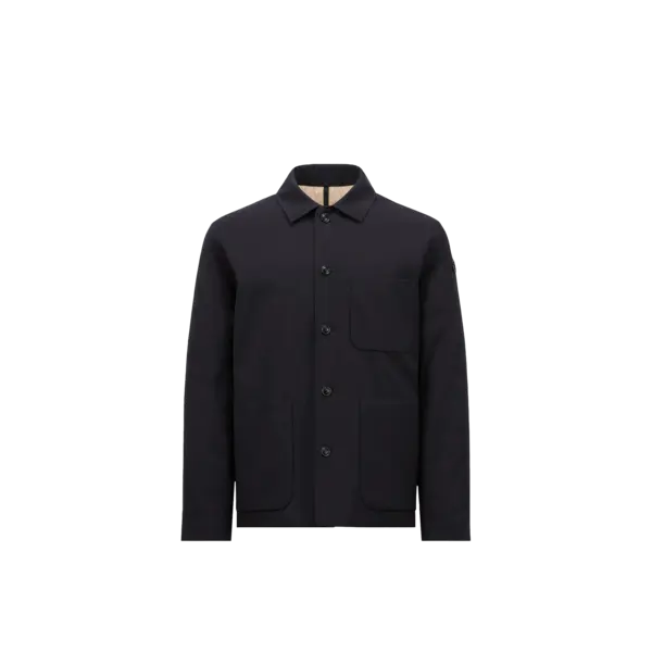 Moncler Plumel Wool Gabardine Down Shirt Jacket