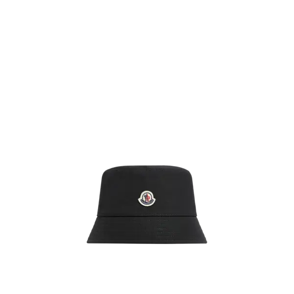 Moncler Cotton Blend Bucket Hat - Black