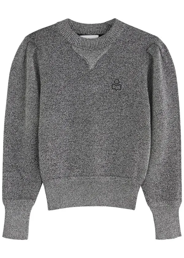 Isabel Marant Kelaya Logo Knitted Jumper - Silver