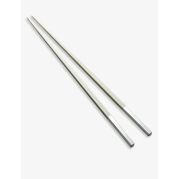 Christofle Uni Wood And Silver-plated Japanese Chopsticks