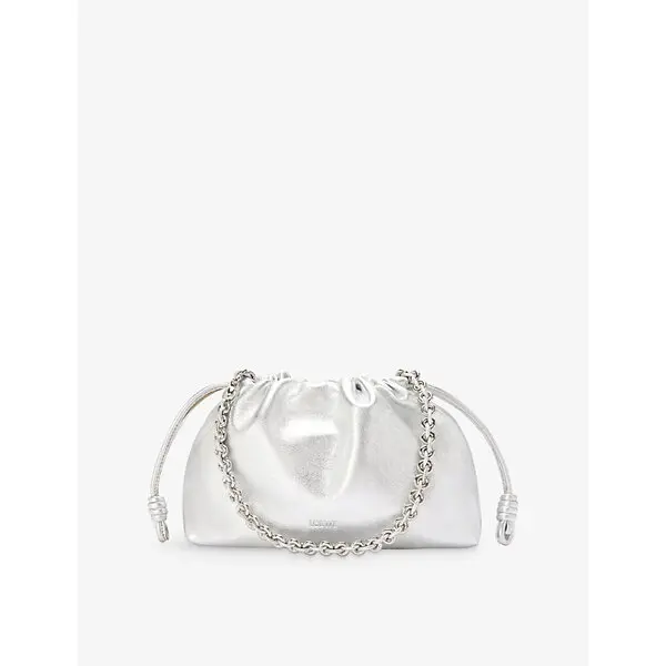 Loewe Flamenco Metallic Medium Leather Shoulder Bag