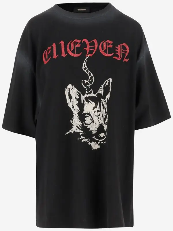 We11Done Monster Print Cotton T Shirt