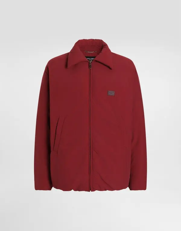 Dolce & Gabbana Padded Technical Fabric Jacket With Logo