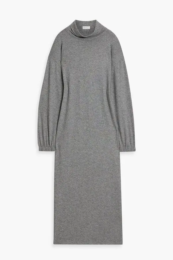 Brunello Cucinelli Cashmere Turtleneck Midi Dress