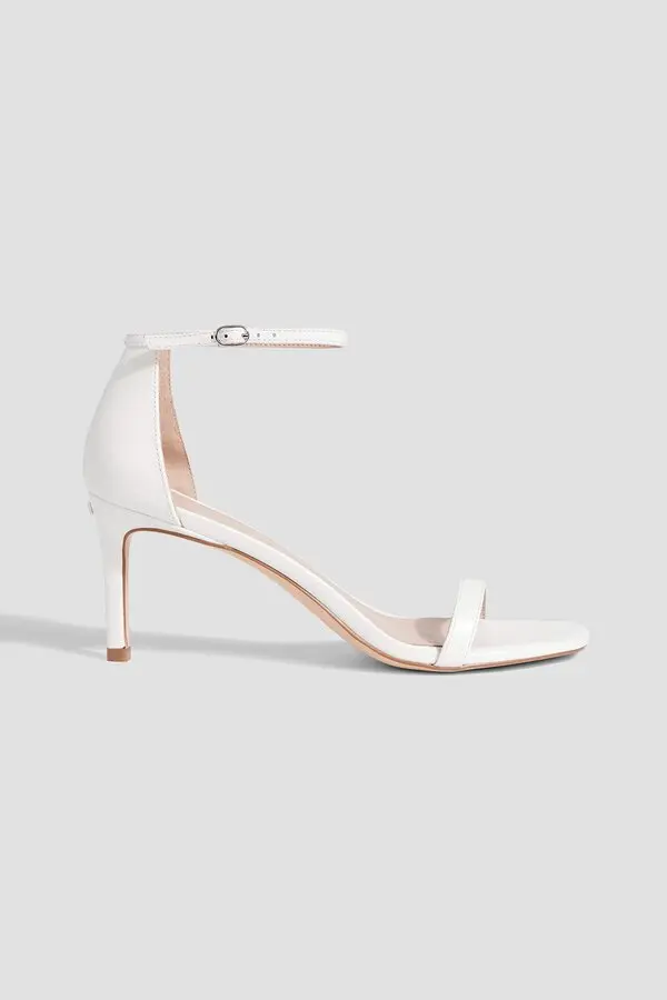 STUART WEITZMAN Amelina 75 Leather Sandals - White